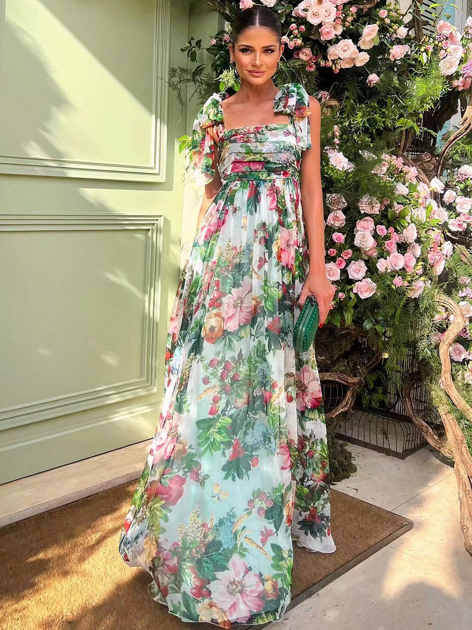 Robe champêtre élégante en mousseline • Robe chic